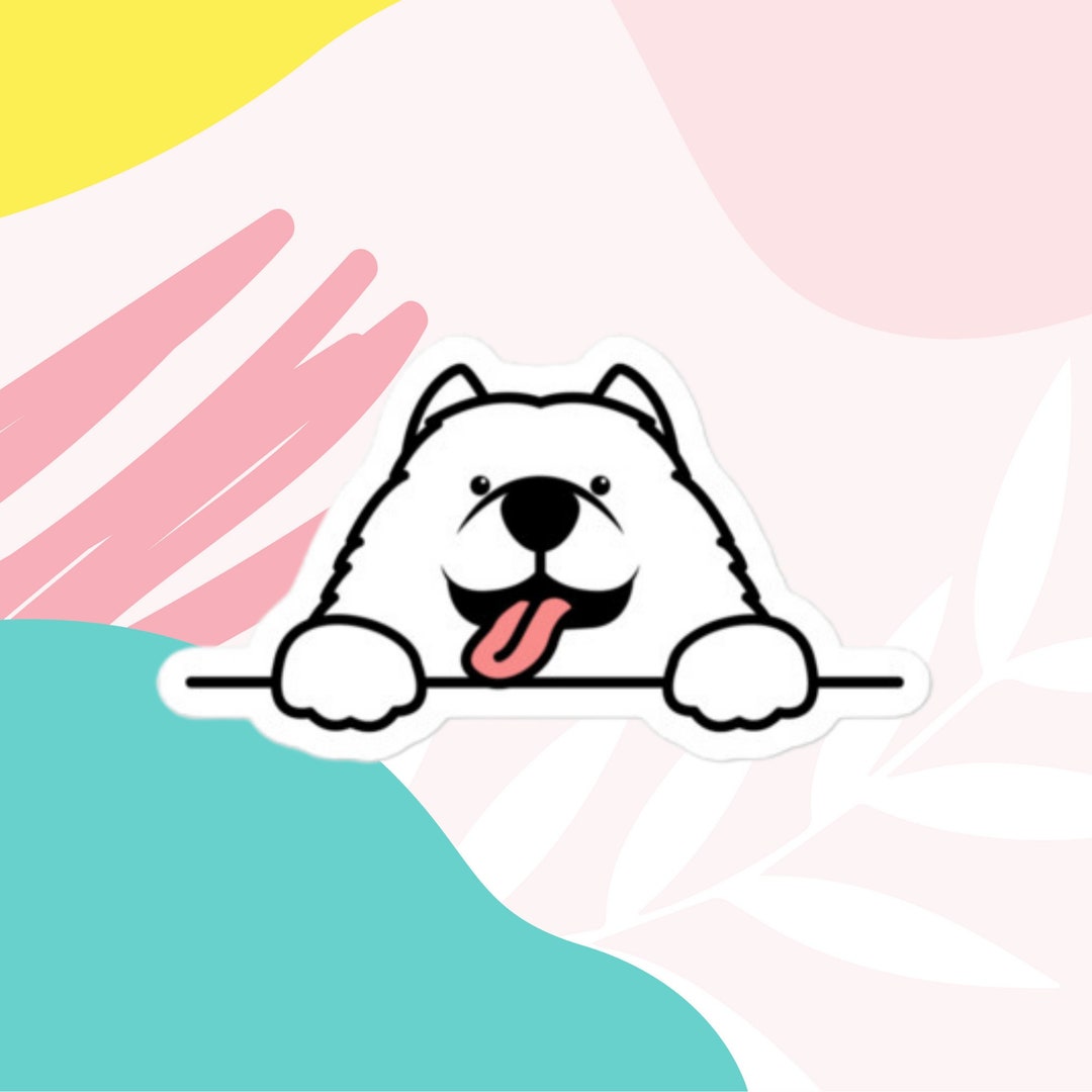 Samoyed Sticker Cute Samoyed Dog Sticker Fluffy Samoyed Sticker for ...