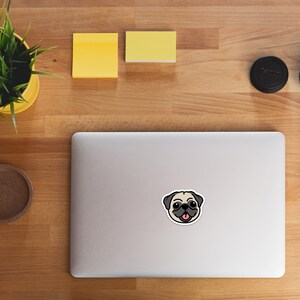 Pug Sticker Gift for Pug Lovers Kawaii Pug Dog Sticker for Pug Owners ...