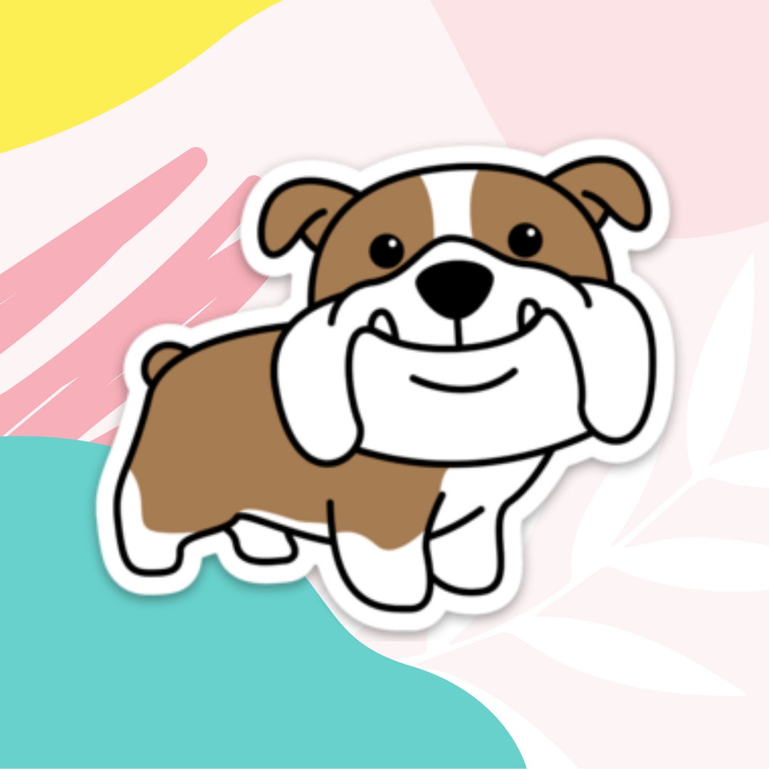 Bulldog Sticker Cute Bulldog Puppy Sticker for Bulldog Owners and Dog ...