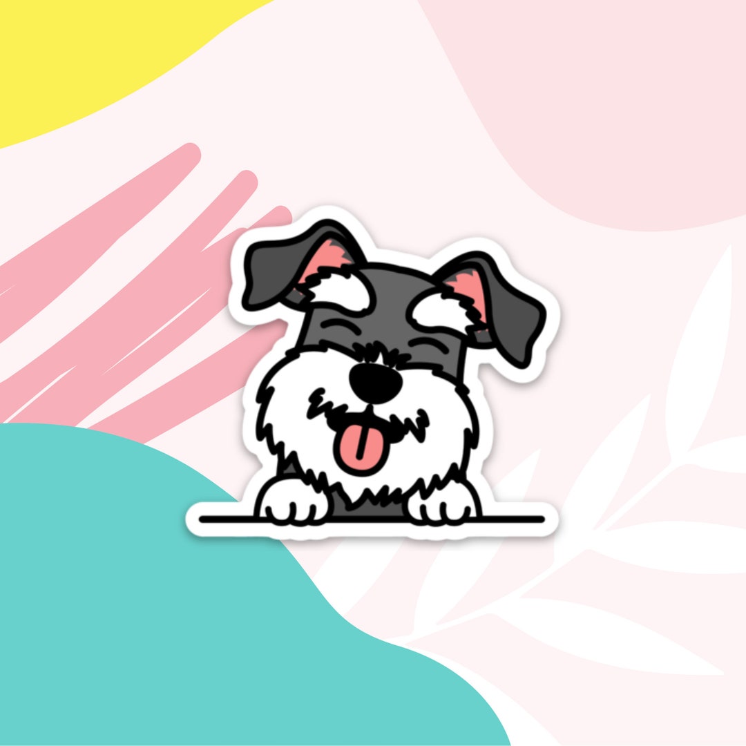 Miniature Schnauzer Dog Sticker Mini Schnauzer Stickers Schnauzer Dog ...