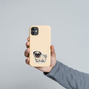 Pug Sticker Cute Pug Dog Vinyl Sticker Pug Puppy Sticker Kawaii Theme ...