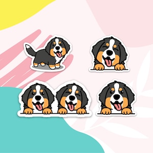 Bernese Mountain Dog Stickers Bernese Mountain Dogs Sticker Pack Cute ...