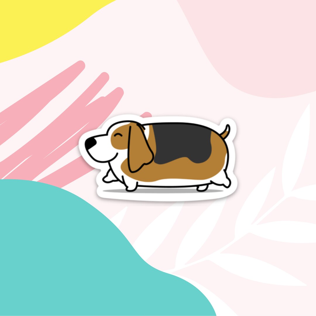 Basset Hound Sticker Cute Basset Hound Dog Sticker Basset Hound Puppy ...