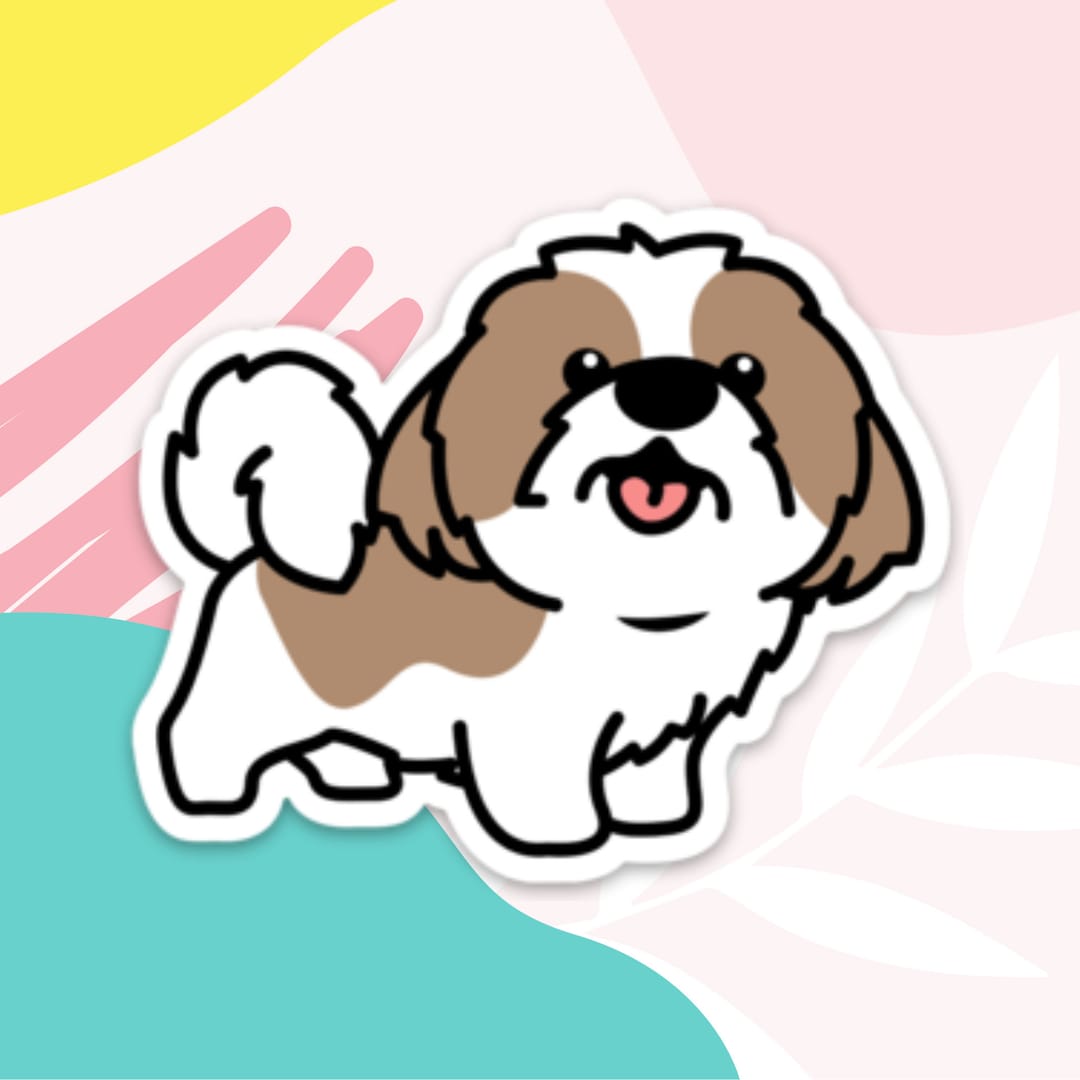 Shih Tzu Sticker Shih Tzu Dog Sticker Cute Shih Tzu Puppy Sticker Gift ...