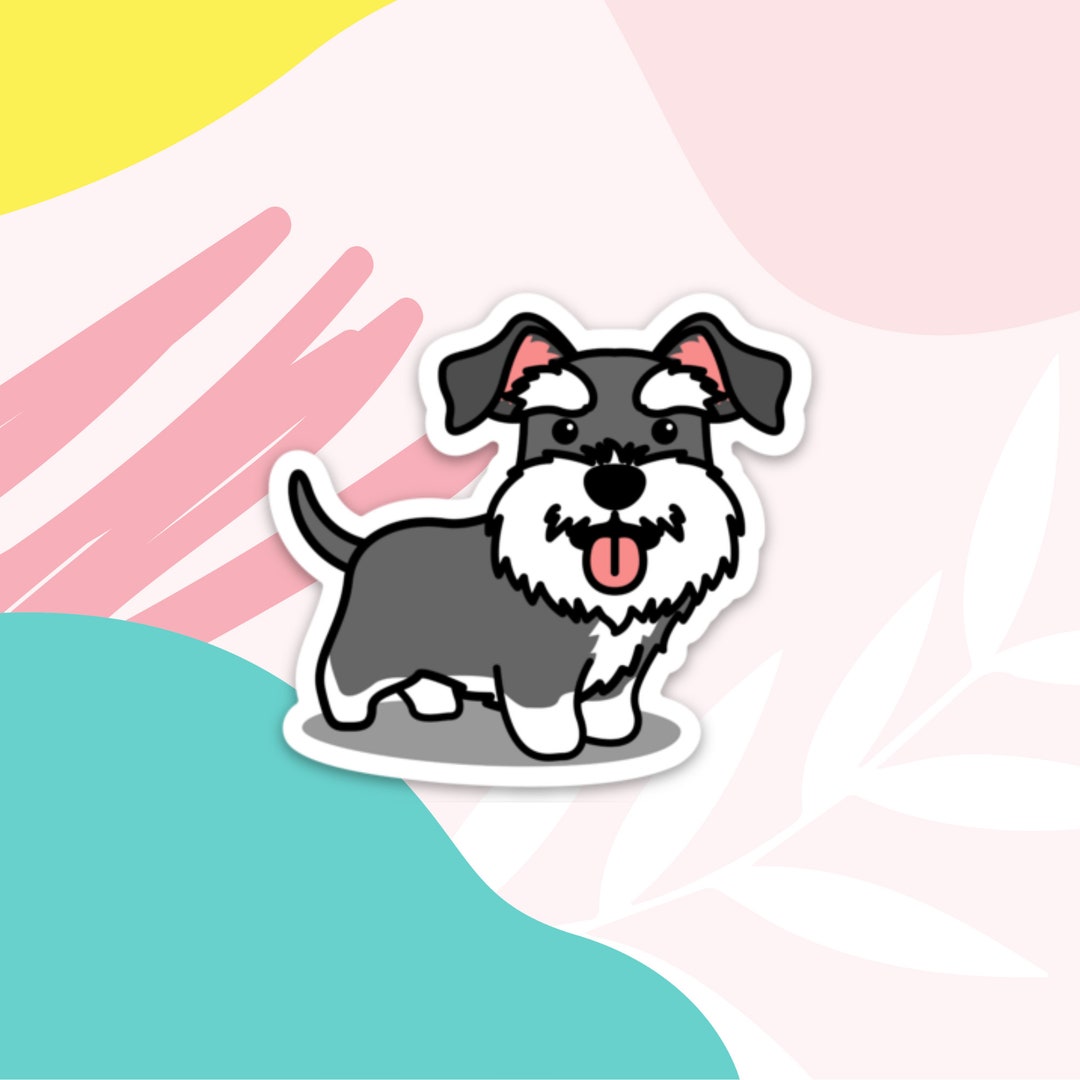 Miniature Schnauzer Sticker Mini Schnauzer Sticker Schnauzer Dog ...