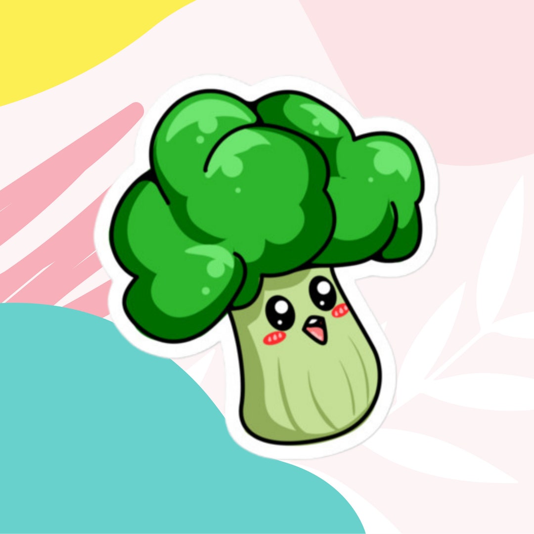 Broccoli Sticker Cute Broccoli Sticker for Broccoli Lovers High Quality ...