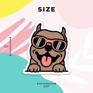 Pitbull Stickers Pitbull Sticker Pack Brown Pitbull Sticker Set Cute ...