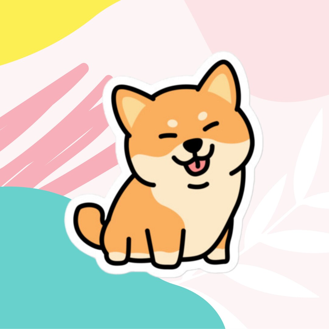 Shiba Inu Sticker Cute Shiba Inu Dog Sticker Shiba Inu Puppy Sticker ...