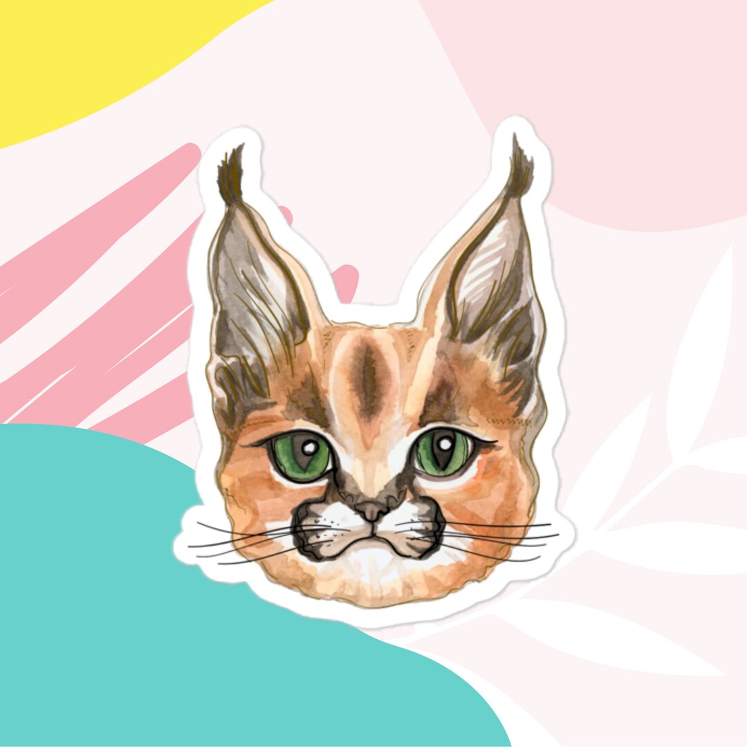 Caracal Sticker Caracal Cat Sticker for Caracal Pet Owners and Caracal ...