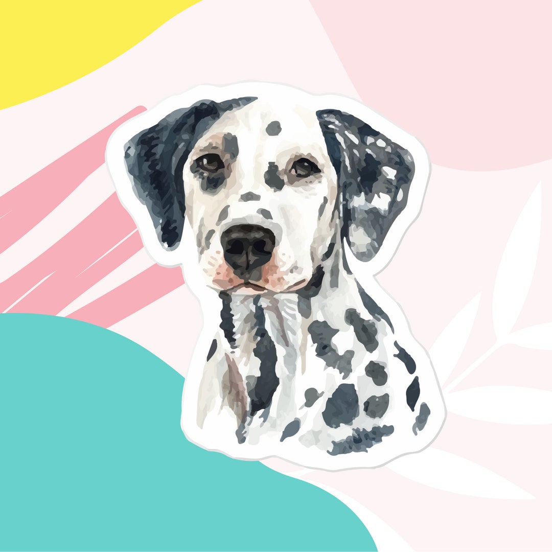 Dalmatian Sticker for Dalmatian Dog Owner and Dalmatian Dog Lover Cute ...