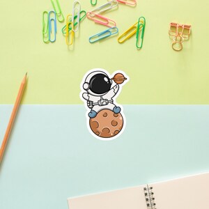 Astronaut Sticker Space Sticker Galaxy Sticker Planet Sticker Cute ...