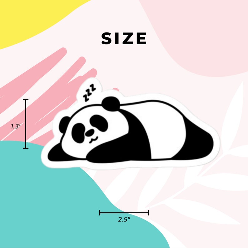 Panda Sticker Sleeping Panda Bear Sticker Cute Panda Bear - Etsy