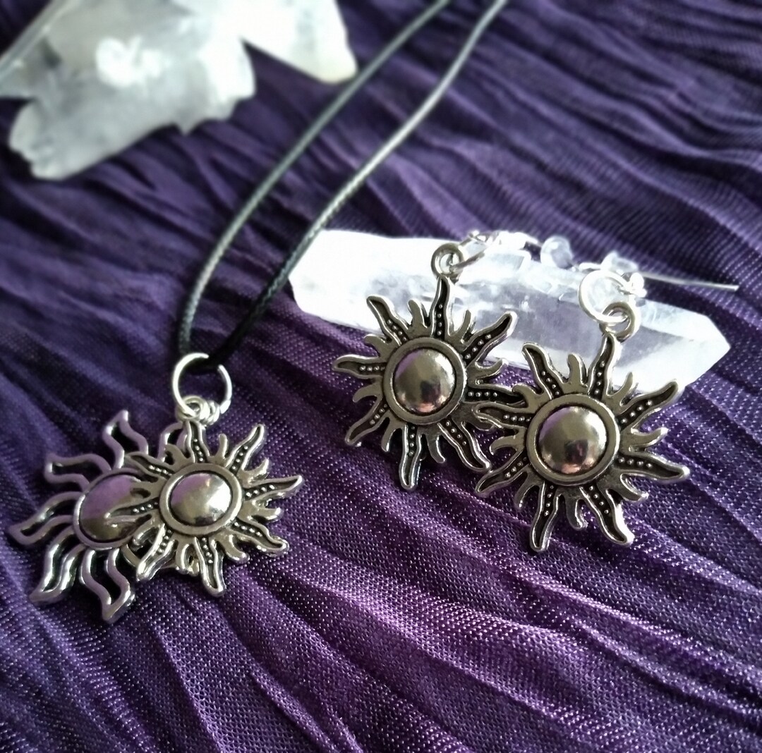 Astro Charmed Pendant Earring & Necklace Set - Etsy