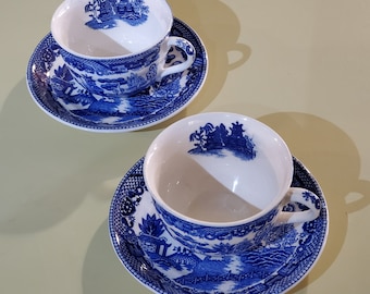 Blue Willow Tea Cups | Etsy