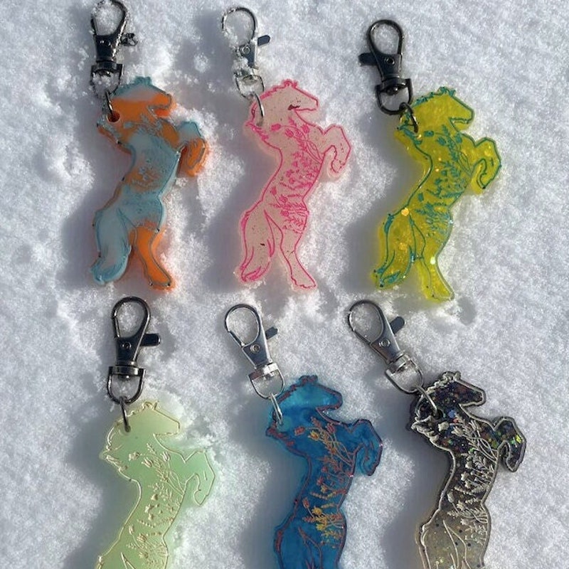 Horse Keychain - Etsy