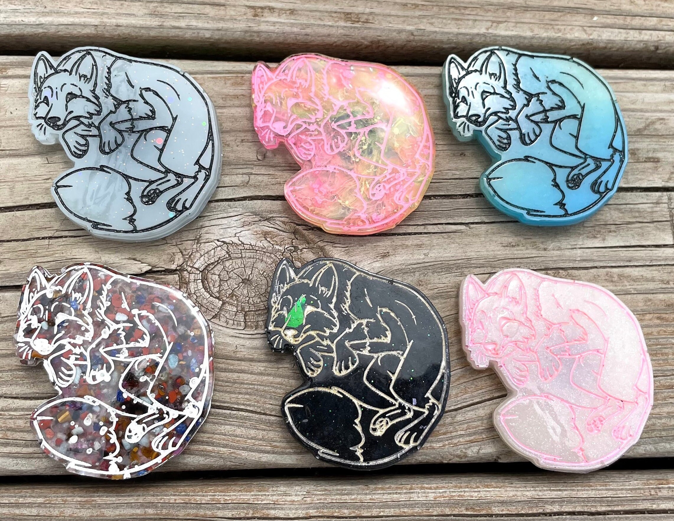 Fox Magnets pick From 6 Different Colors Colorful Fox Magnets - Etsy