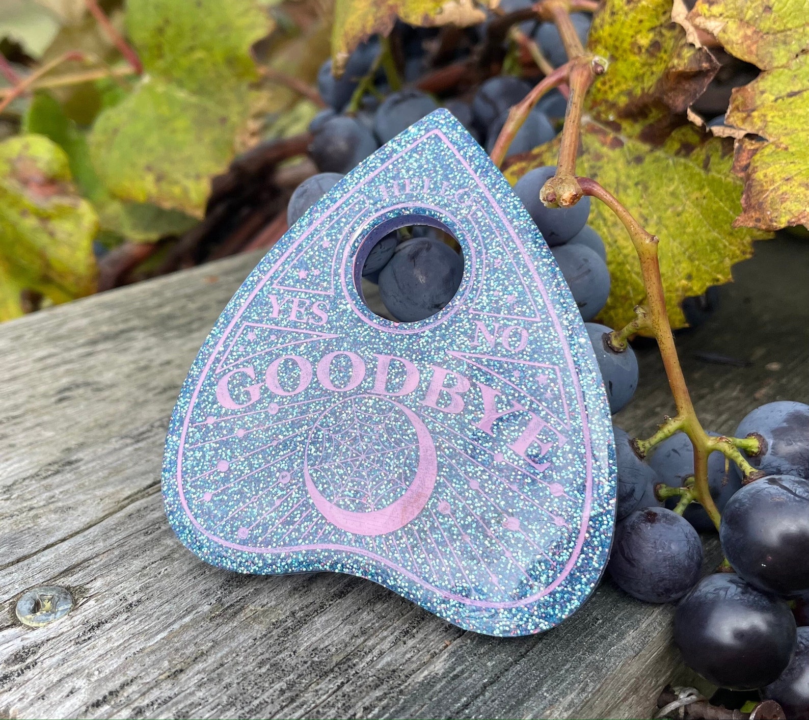 Pink and Blue Glitter Ouija Board Planchette - Etsy