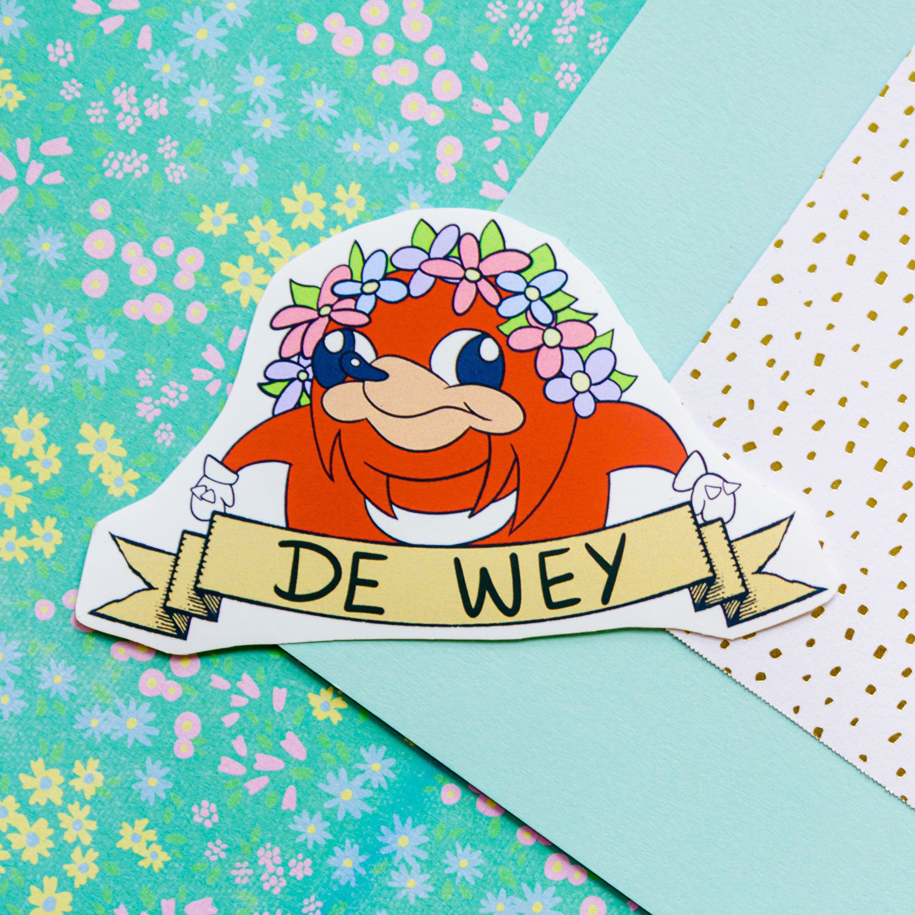 Sonic the Hedgehog Sticker Knuckles 'de-way' Sonic - Etsy