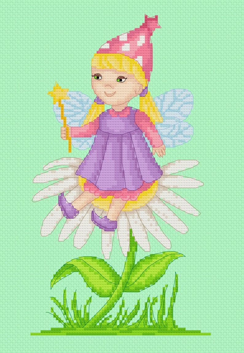 Cross Stitch Fairies PDF Chart Download Set of 2 Patterns | Etsy