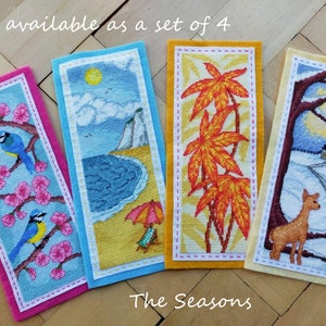 Cross Stitch Bookmark Spring Blossom Birds PDF Pattern Chart Download ...