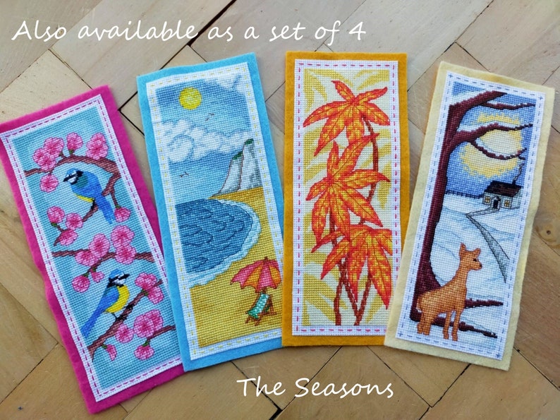 Cross Stitch Bookmark Spring Blossom Birds PDF Pattern Chart Download ...
