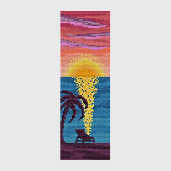 Cross Stitch Sunset - Etsy