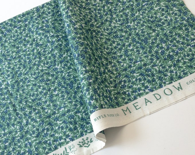 Rifle Paper Co. Fabric Green Blueberries From Meadow Collection. 100% ...