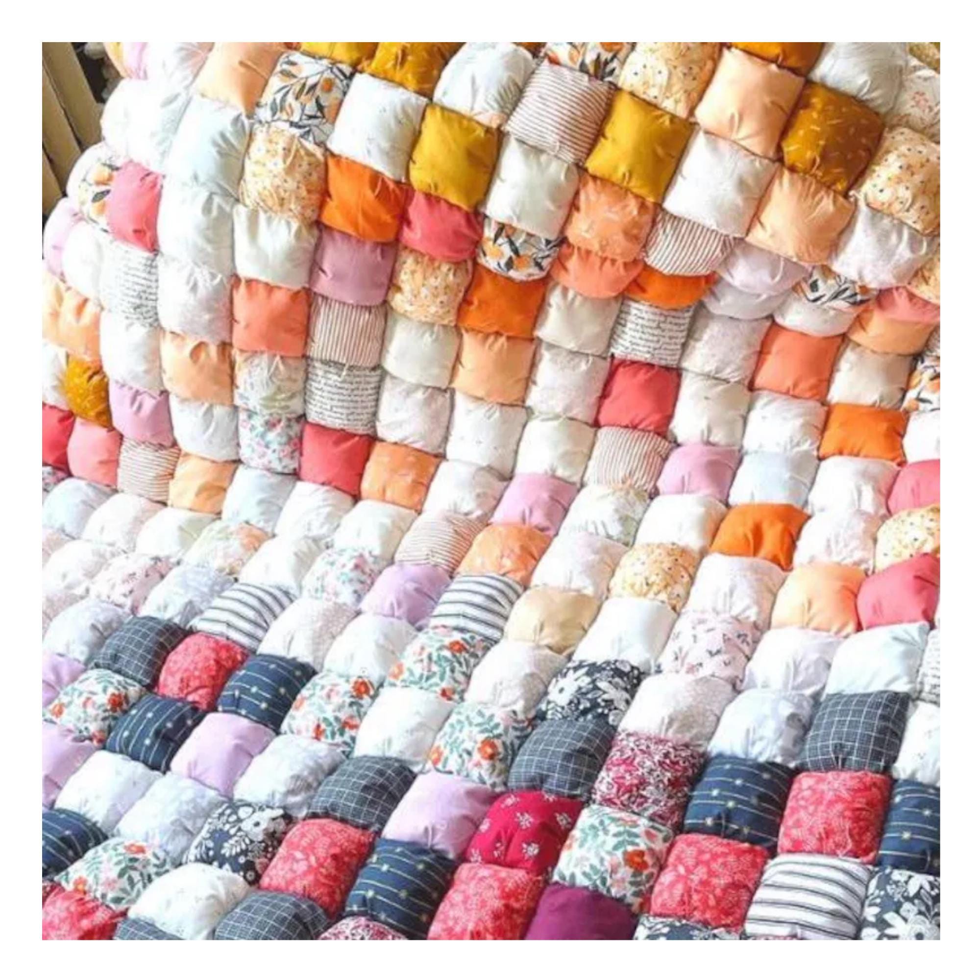 Puff Quilt PDF Pattern – Beginner Friendly, Fat Quarter (digital ...