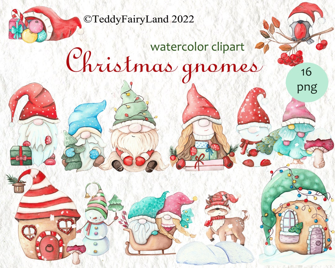 Christmas Gnomes PNG Clipart. Winter Gnome Clipart, Nordic Holiday ...