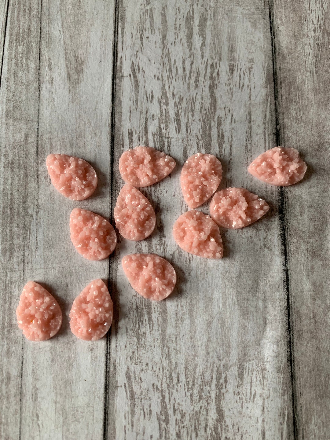 Blush Rose Fausse Larme Goutte Druzy Diamant 13x18 - Etsy France