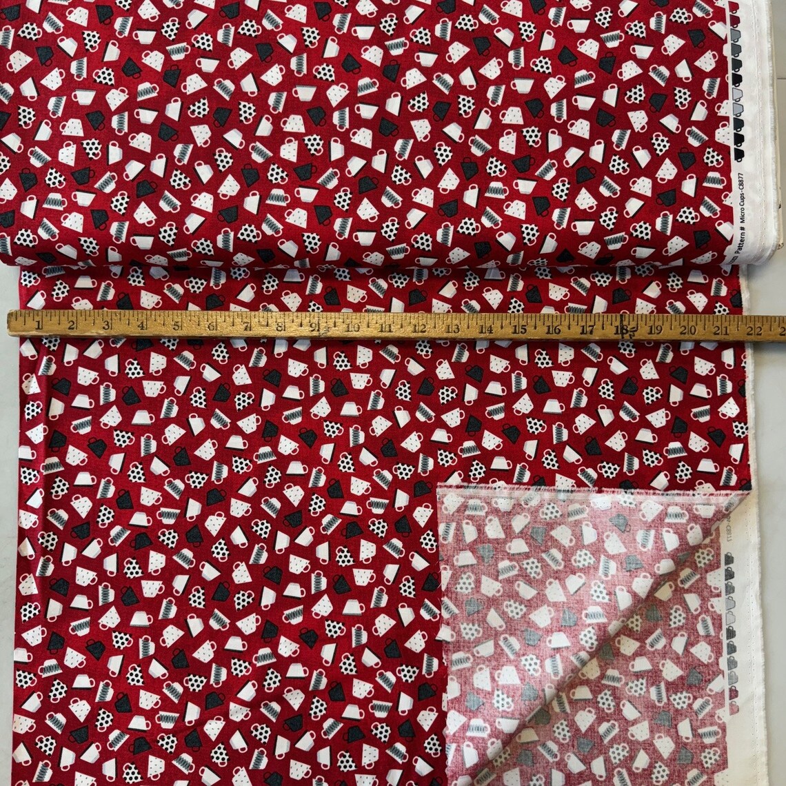 Micro Red Cups Fabric - Etsy