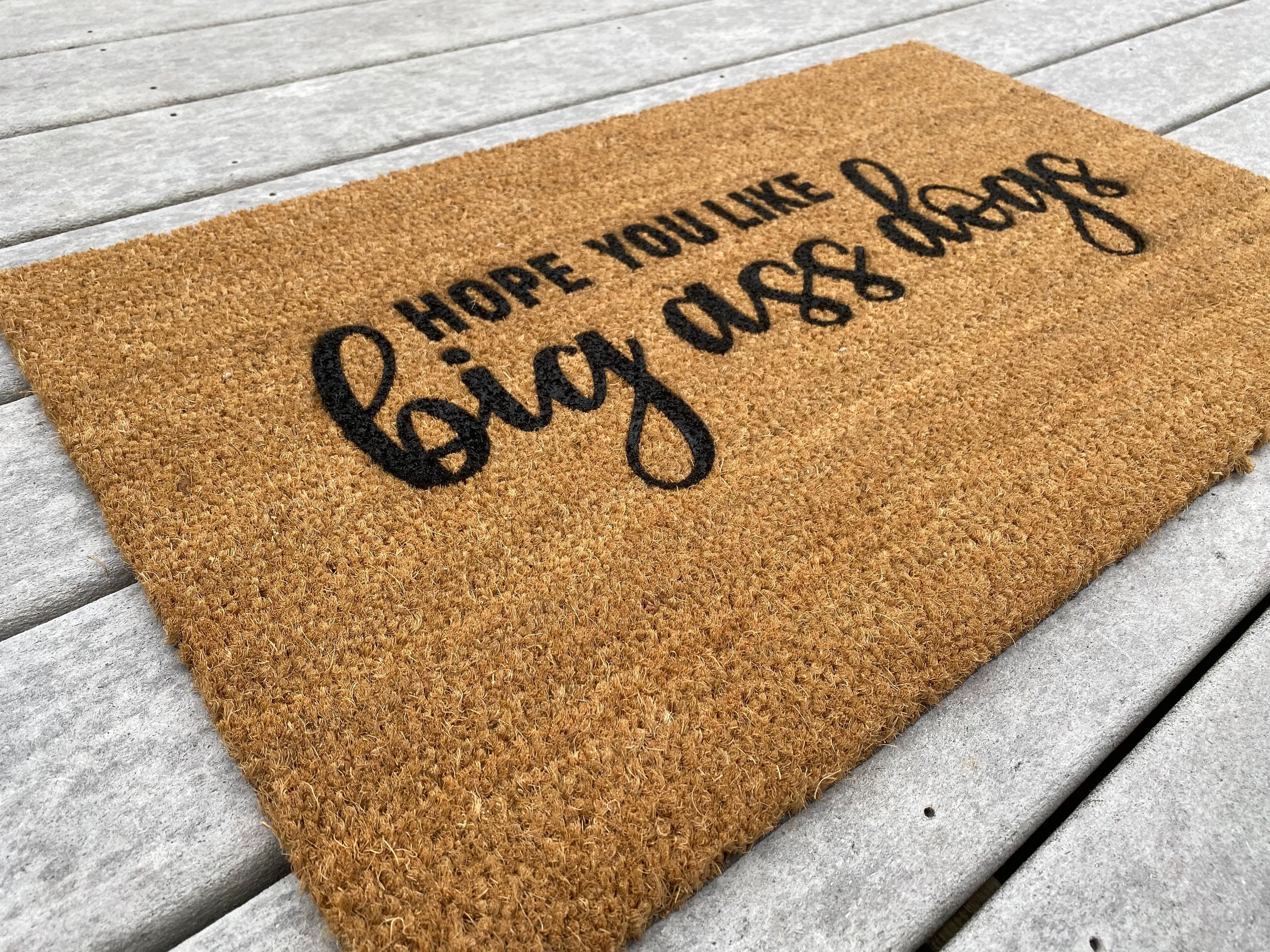 Hope You Like Big Ass Dogs Doormat Dog Lover Door Mat / | Etsy