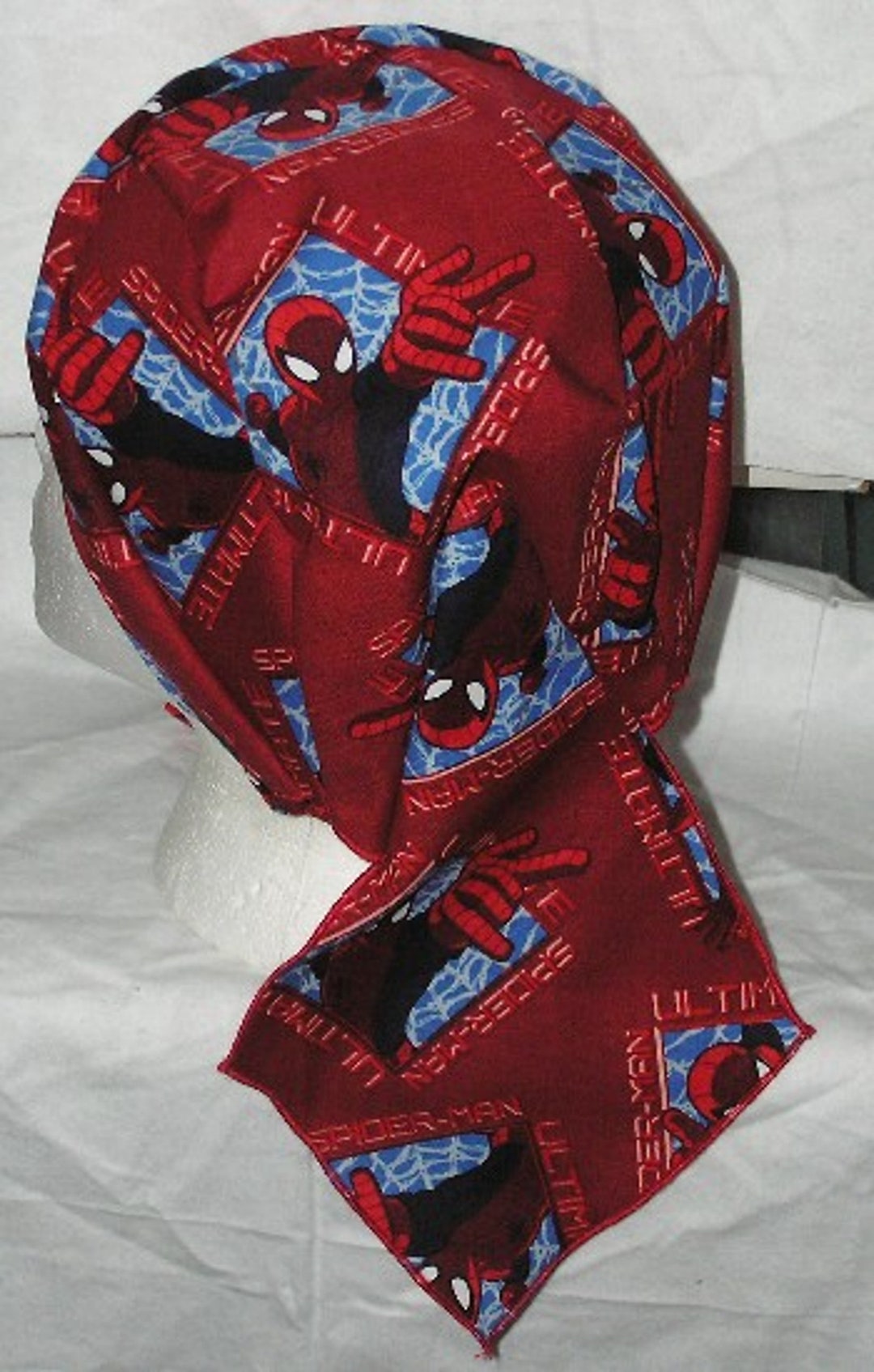 Red Spiderman Du Rag Head Gear - Etsy
