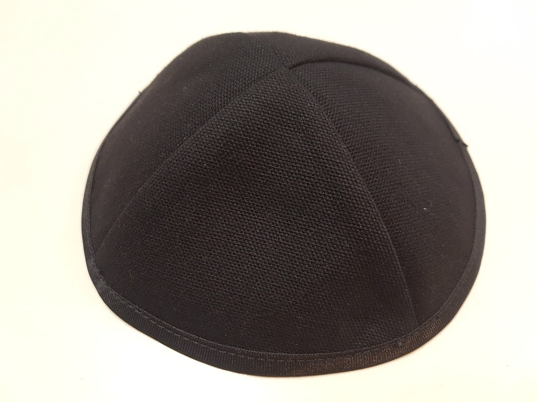 1x Kippa, Jarmulke, Kippah, Kipa Black Cotton 16-17 Cm - Etsy UK