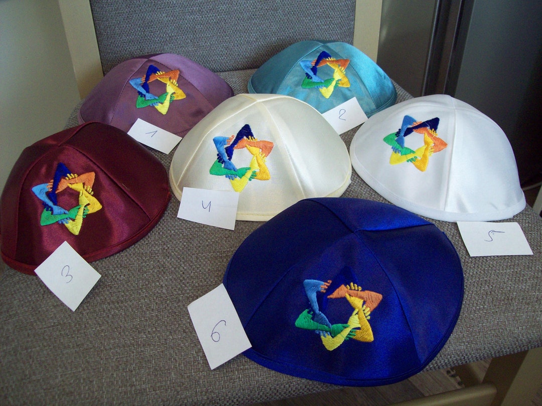 Kippa, Yarmulke, Kippah, Kipa 16-17 Cm Embroidery - Etsy