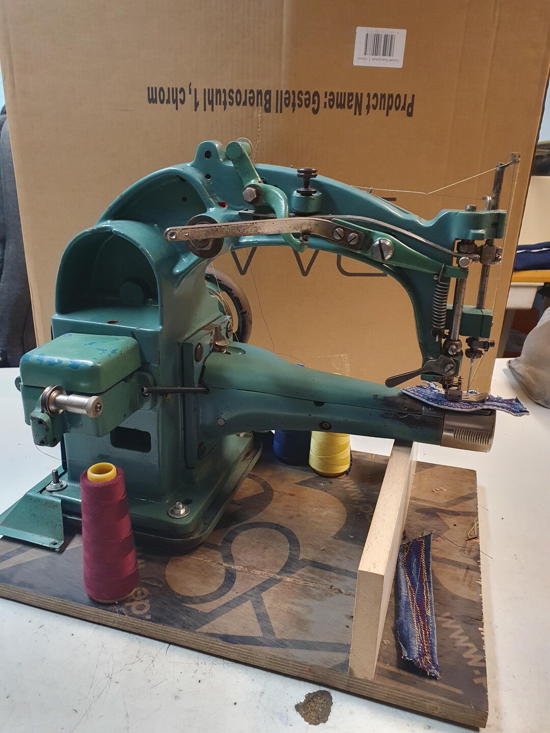 Vintage Mauser Spezial ,2 Needle, 3 Thread, Free Arm Coverstitch Sewing ...