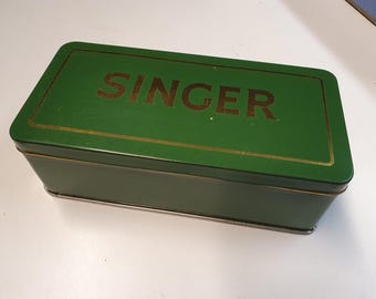 Vintage Singer Sewing Machine Bristolware Tin Box - Etsy