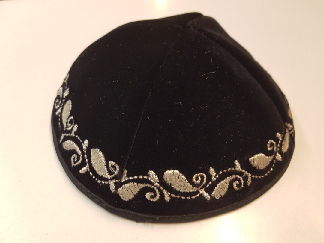 Kippa, Jarmulke, Kippah, Kipa Velvet Black 16-17 Cm - Etsy