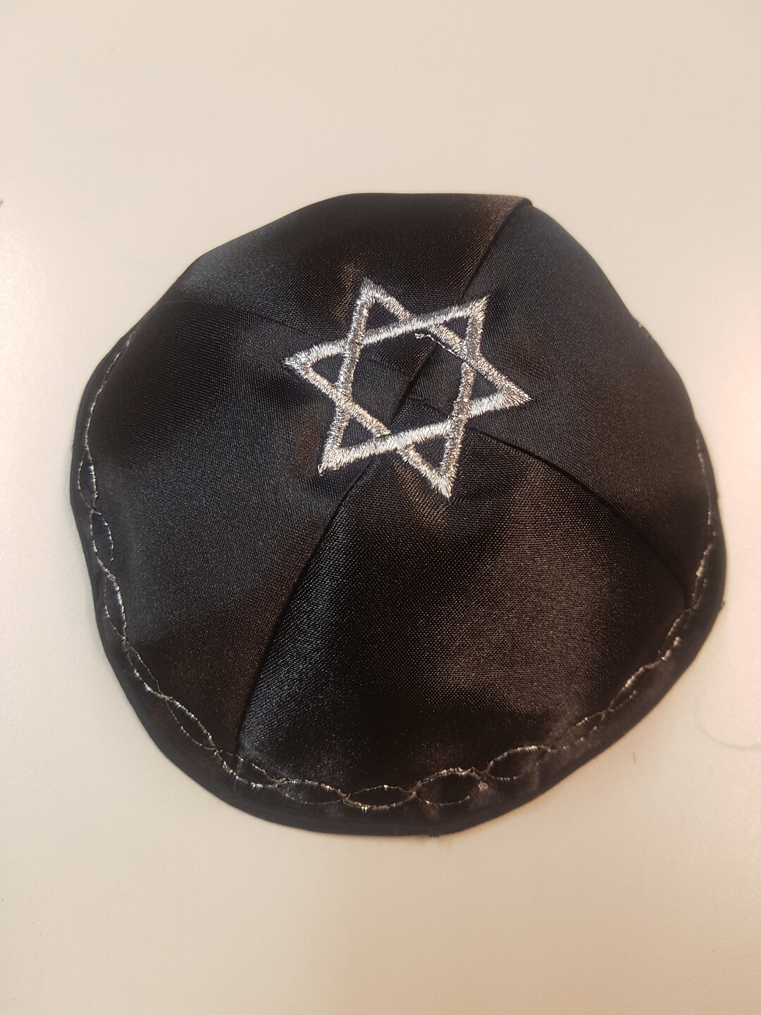 Kippa, Jarmulke, Kippah, Kipa Black Embroidery 16-17 Cm - Etsy