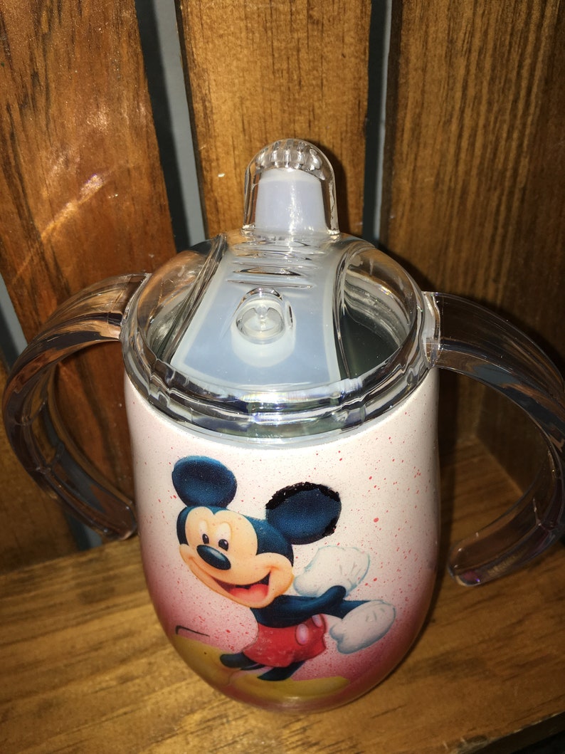 14oz. Custom Leak Proof Mickey Mouse sippy cup tumbler | Etsy