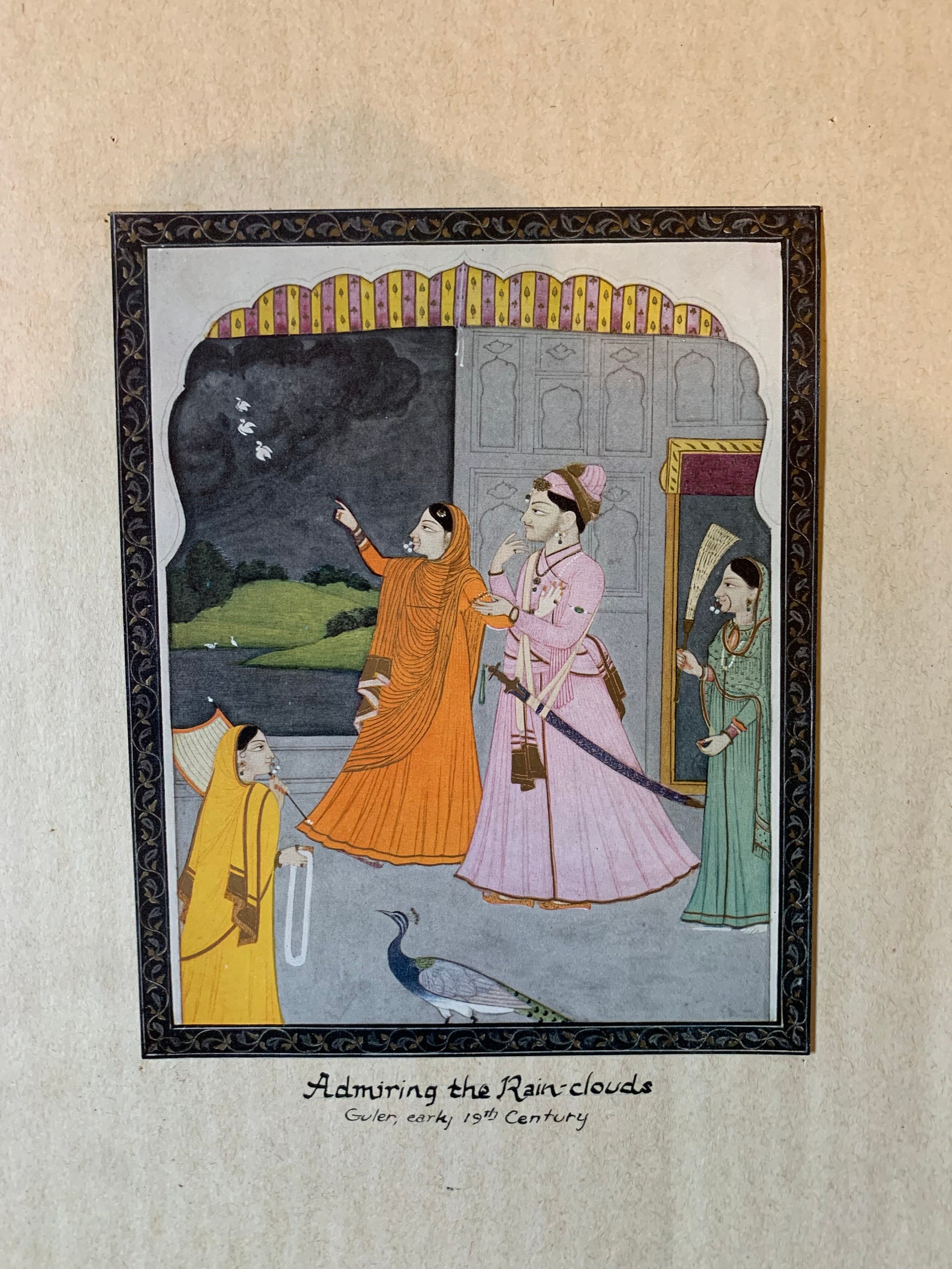 Indian Miniature, Mughal. Cloud Gazing, 18th Century-national Museum - Etsy