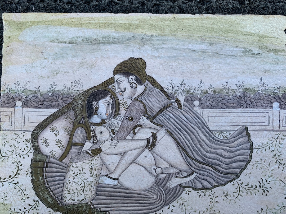 Erotic Explicit Ink Drawing Kama Sutra Love Making Tantric Etsy