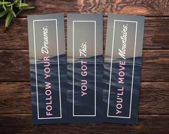 Printable Bookmarks, Set of Three Printable Bookmarks INSTANT Download ...