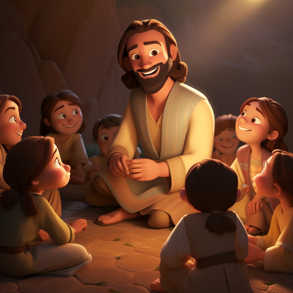 Pixar-inspired Blessings: Digital Photos of Jesus Helping Children ...
