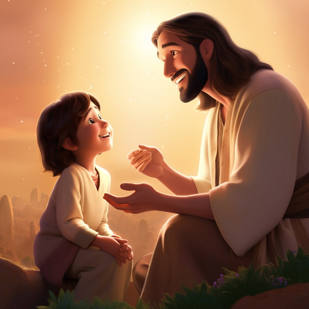 Pixar-inspired Blessings: Digital Photos of Jesus Helping Children ...