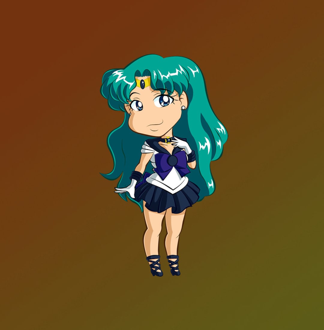 Sailor Neptune Chibi Sticker - Etsy