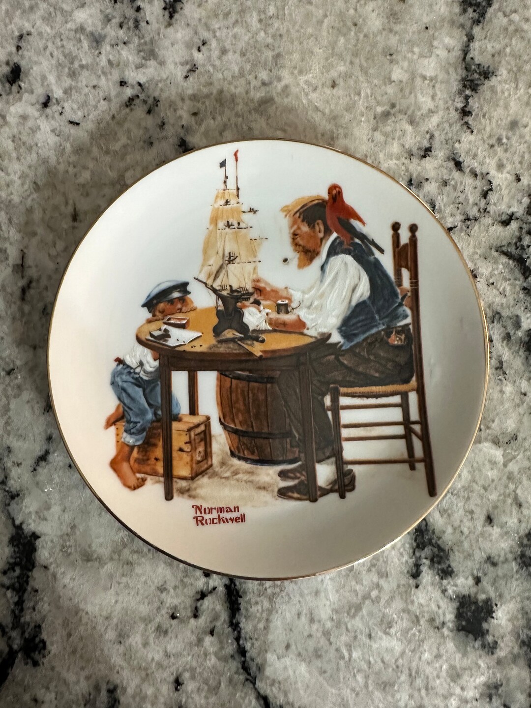 Norman Rockwell for a Good Boy Plate - Etsy