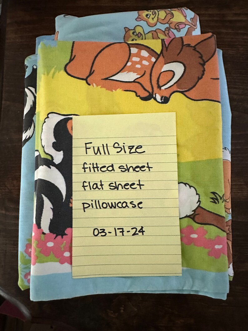 Vintage Sears Full Size Bambi Sheet Set - Etsy