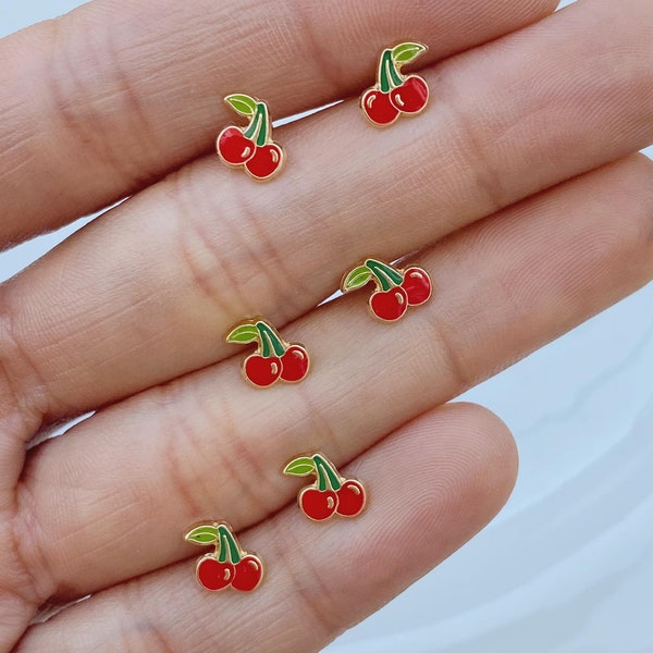 Cherry Earrings - Etsy