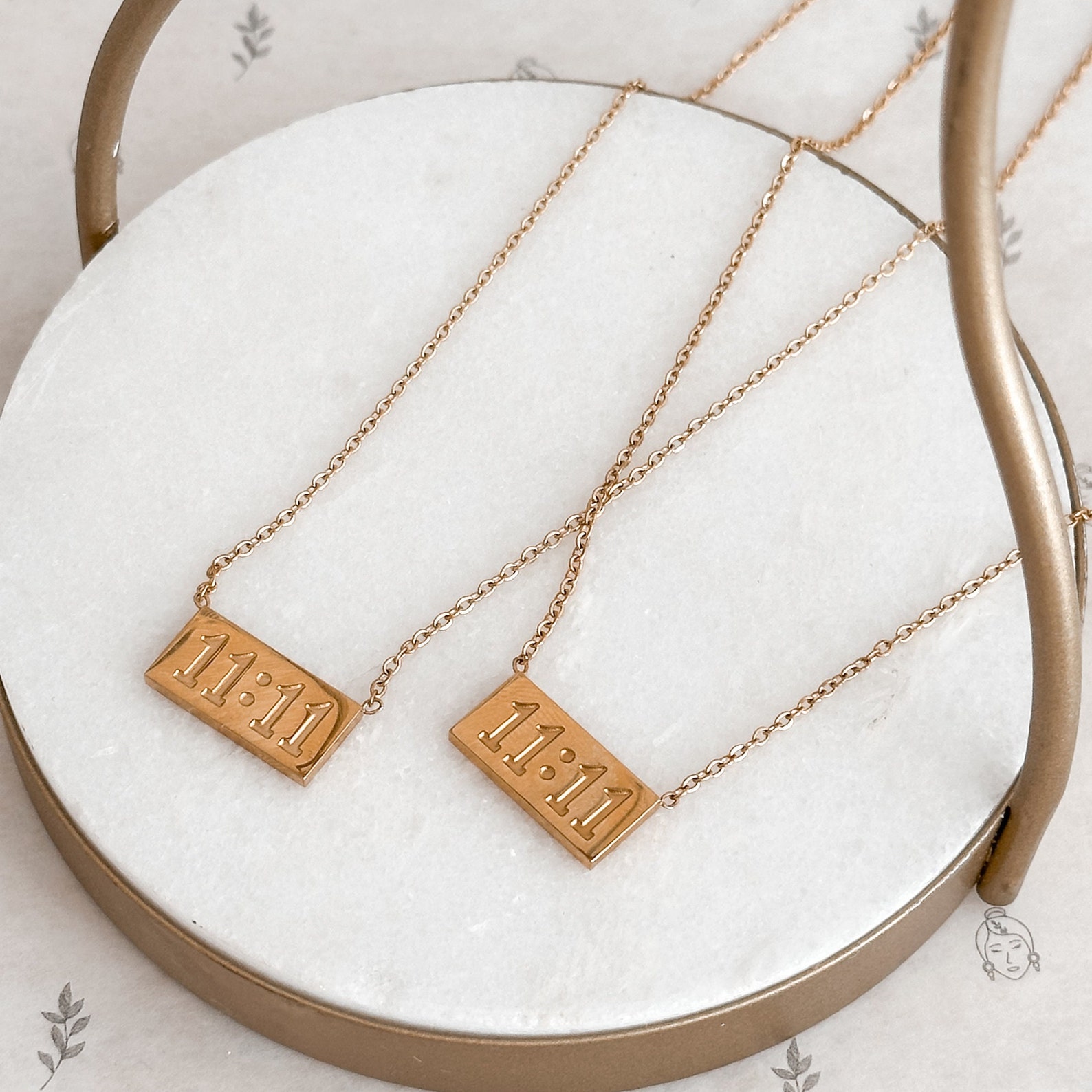 11:11 Necklace – Angel Number Pendant in 18K Gold – Meaningful Gift for ...